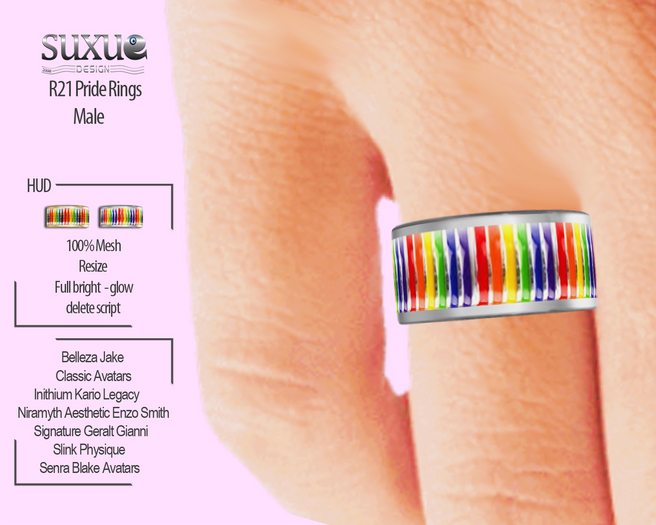 Second Life Marketplace - [ SuXue ] Pride Ring Male